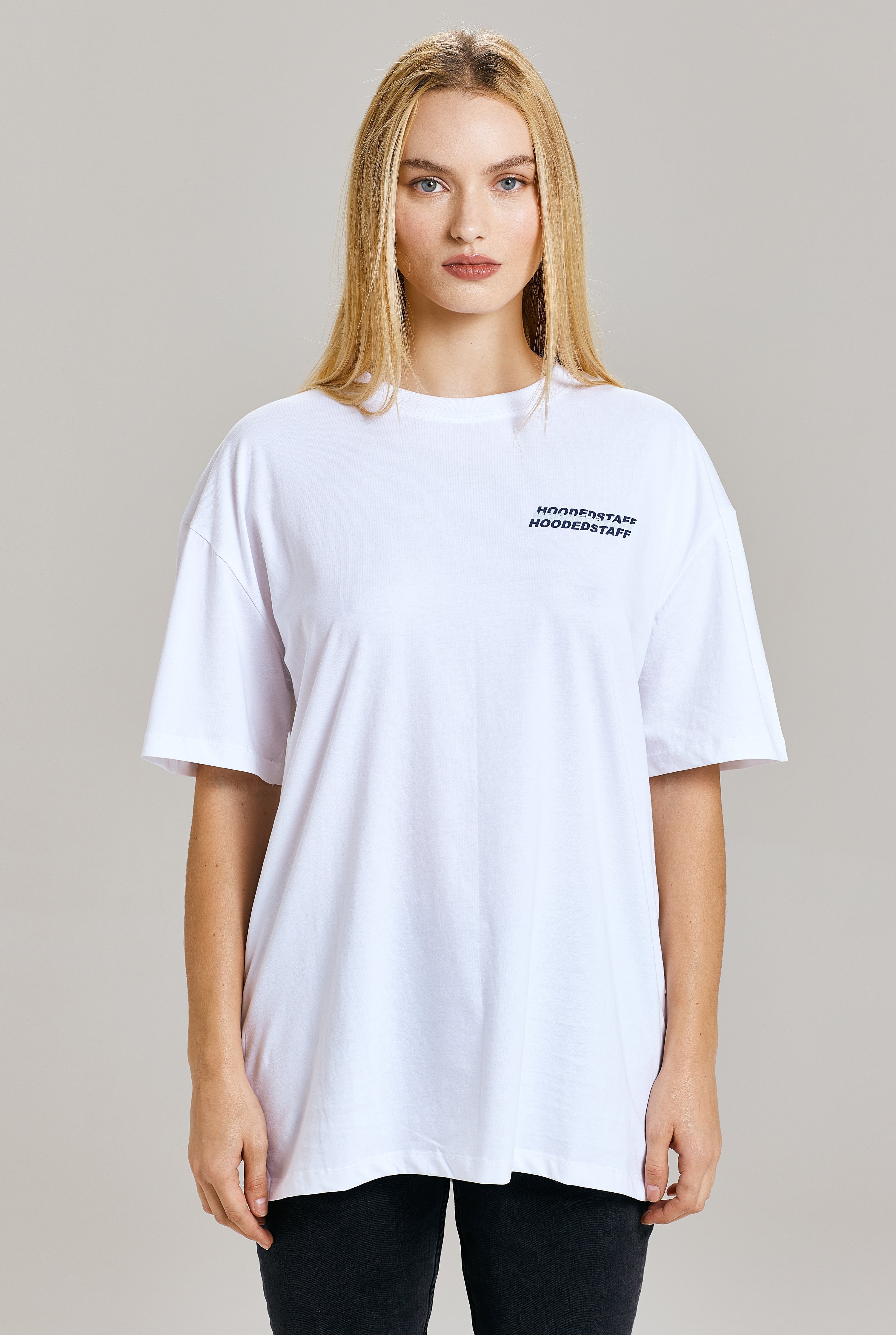 CIRQUE TEE WHITE – hooded staff.