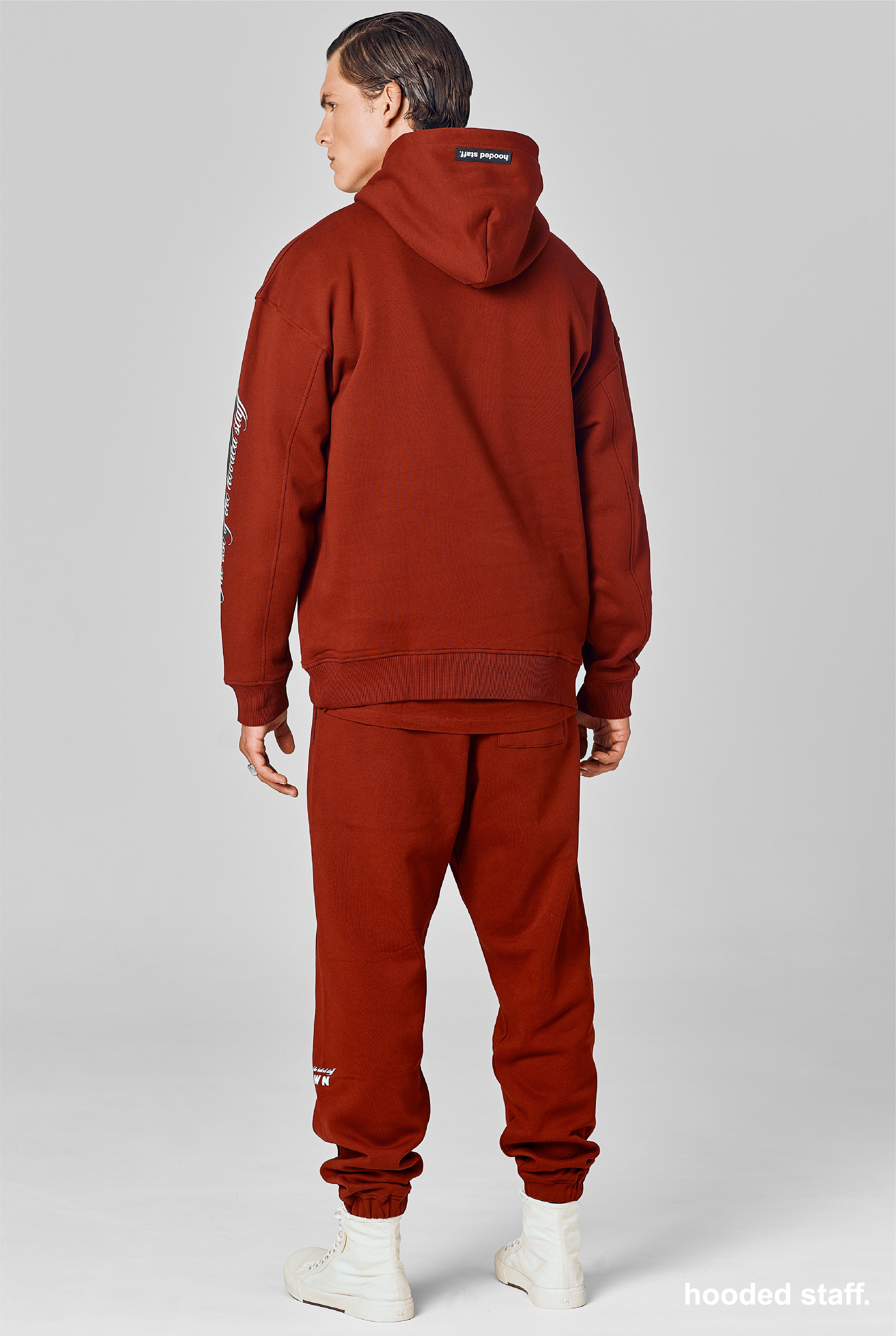 WING HOODIE MAROON – hooded staff.